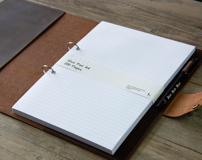 Leather A4 Binder 2-ring/3-ring/4-ring,leather Binder, Leather Binder ...