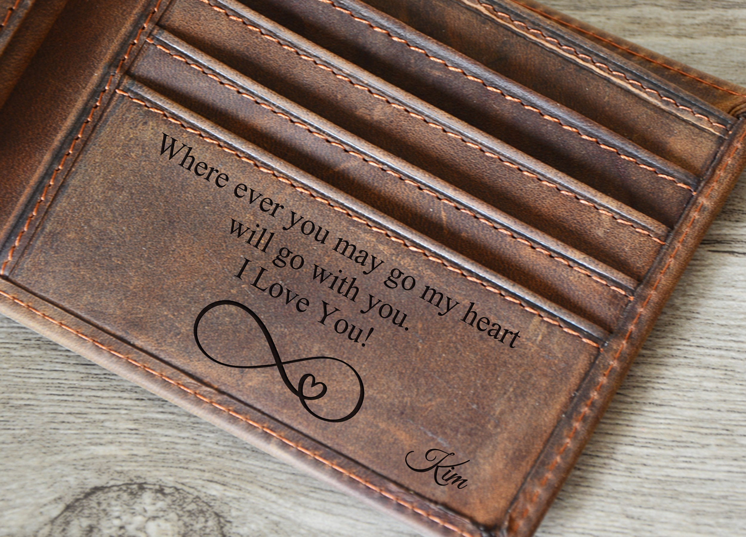 Personalized Leather Wallet Personalized Wallet Personalized - Etsy