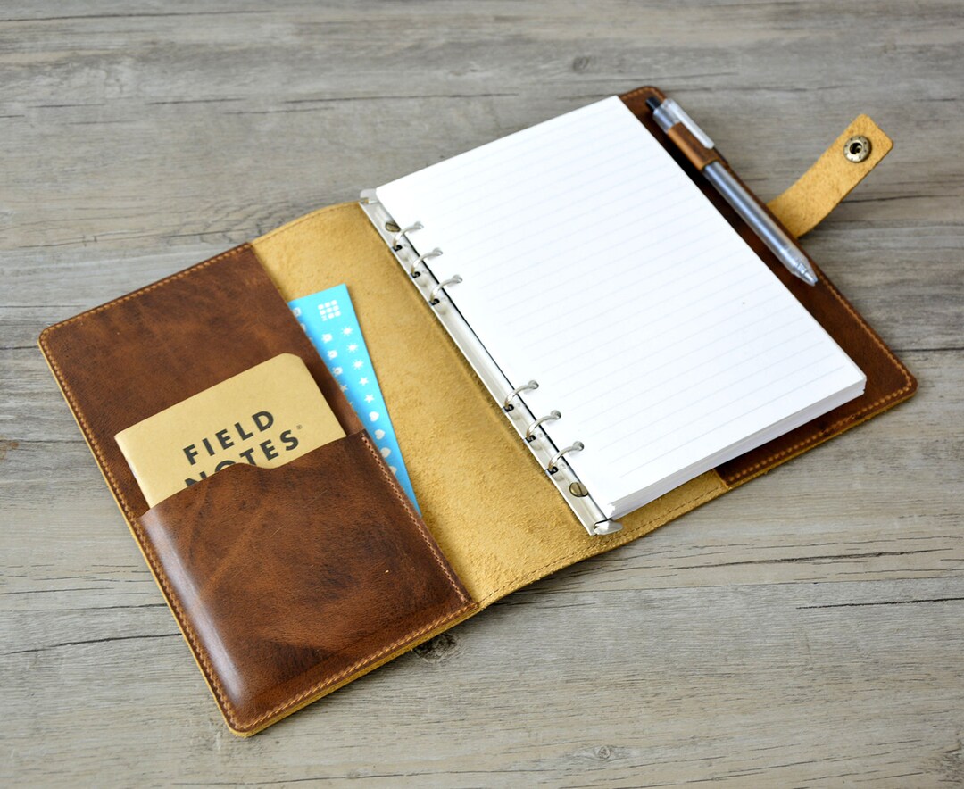Personalized A5/personal Leather Binder, Personal Size Refillable ...