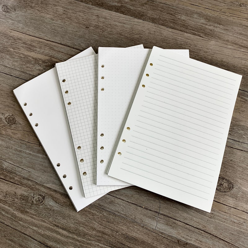 A5 Grid Paper Holes - Etsy