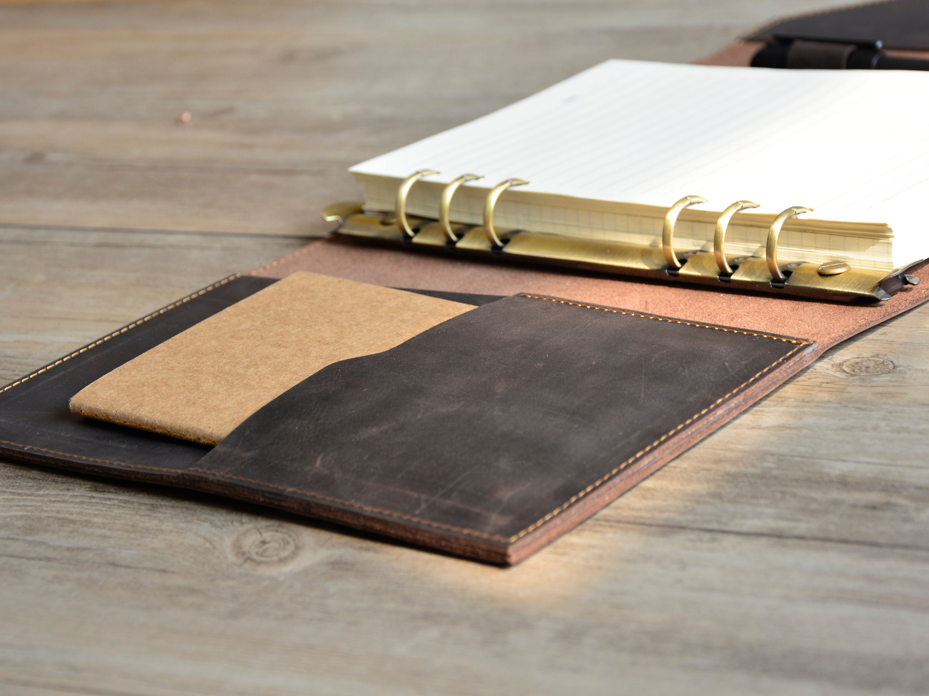 Personalized A5 Leather Refillable Planner Binder 6 Ring | Etsy