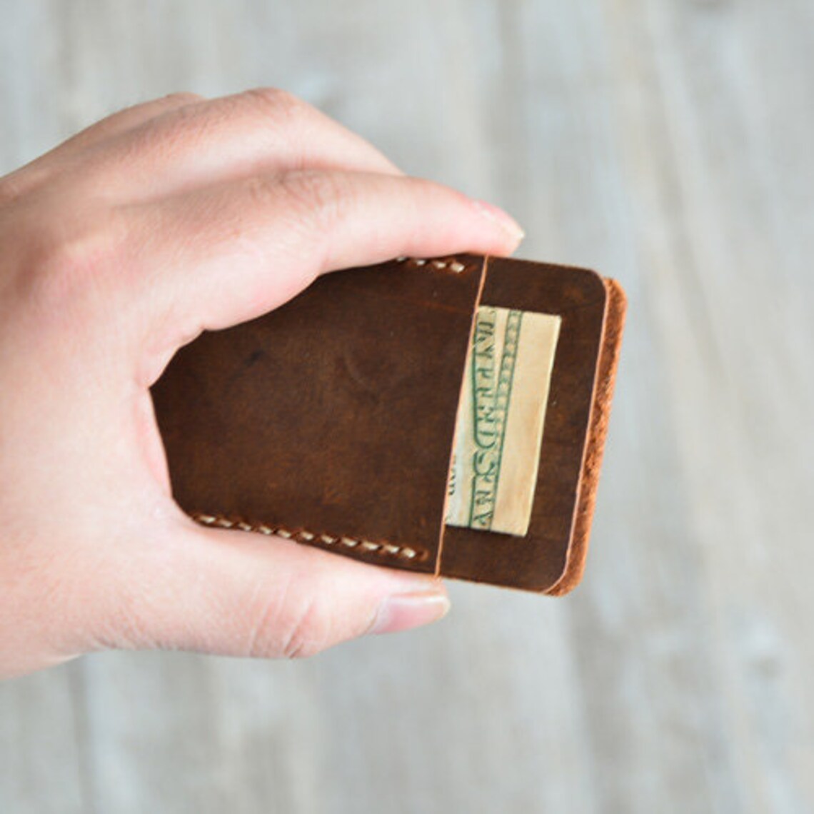 Personalize Walletminimal Pull-tab Wallets Leather Card | Etsy