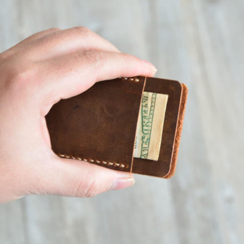 Personalize Walletminimal Pull-tab Wallets Leather Card | Etsy