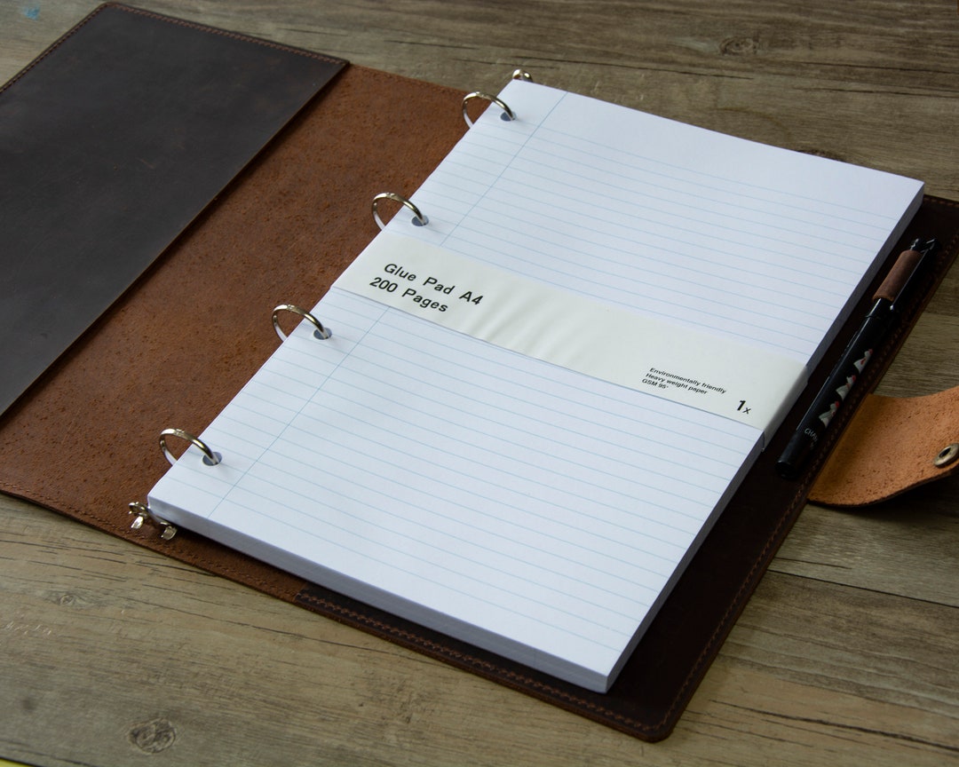 4-ring Leather A4 Binder 2-ring/3-ring,fit 2 Hole/3 Hole/4 Hole A4 ...