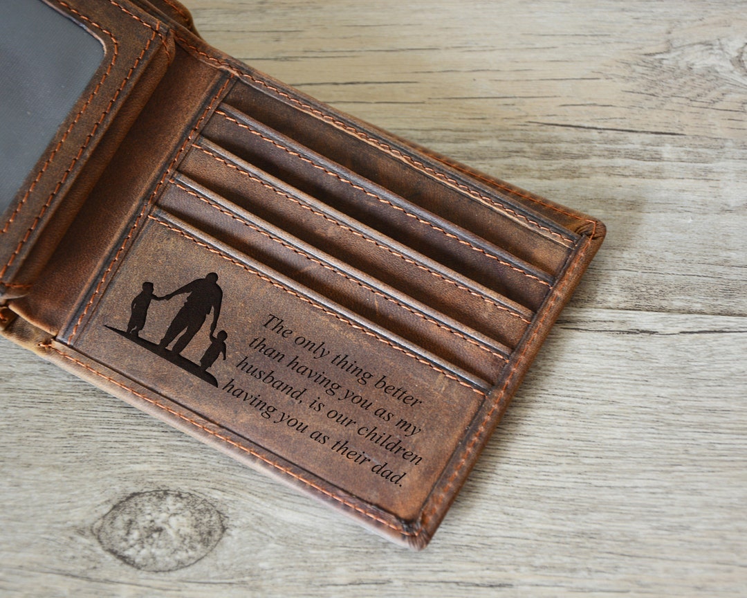 Fathers Day Wallet,personalized Leather Wallet,groomsmen Gift,fathers ...