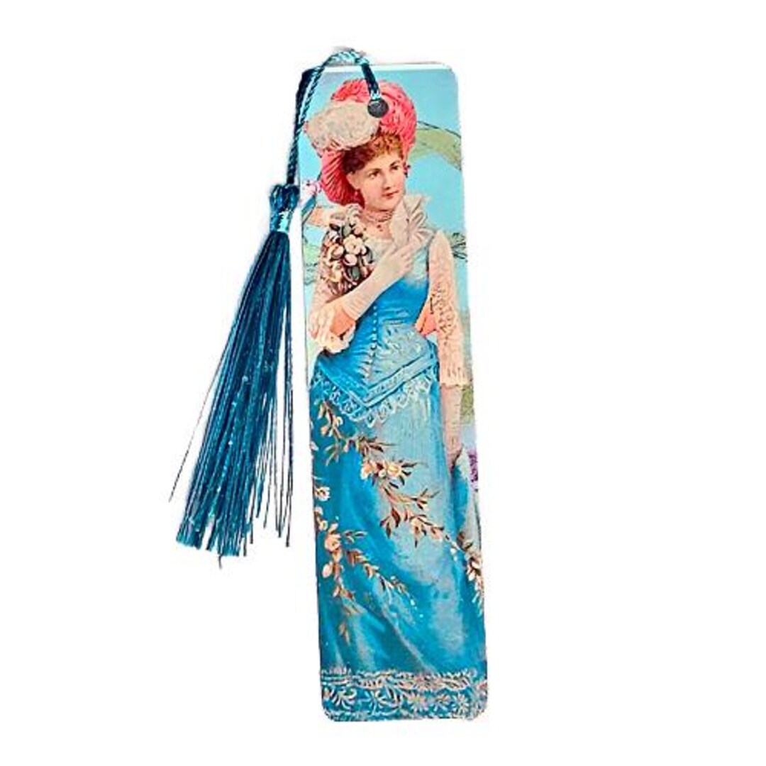 Handmade Metal Bookmark With Matching Teal Tassel, Victorian Bookmark ...