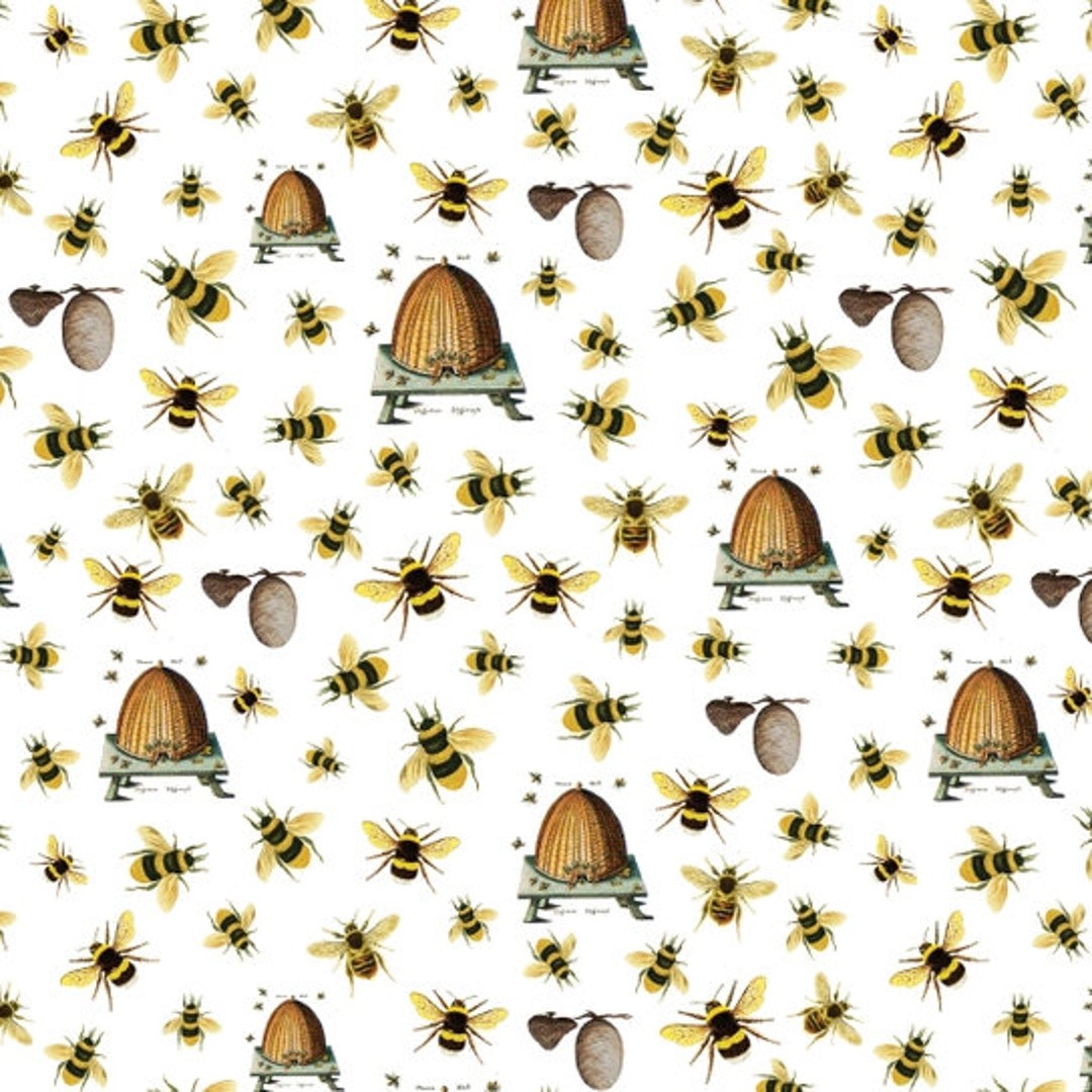 Beehive Gift Wrapping Paper, 1 Sheet, Sample, Made in USA, Recycled ...
