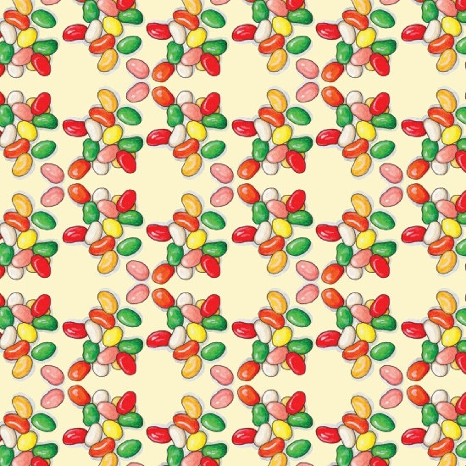 Jelly Bean Sweets Gift Wrapping Paper Sample Made in USA | Etsy