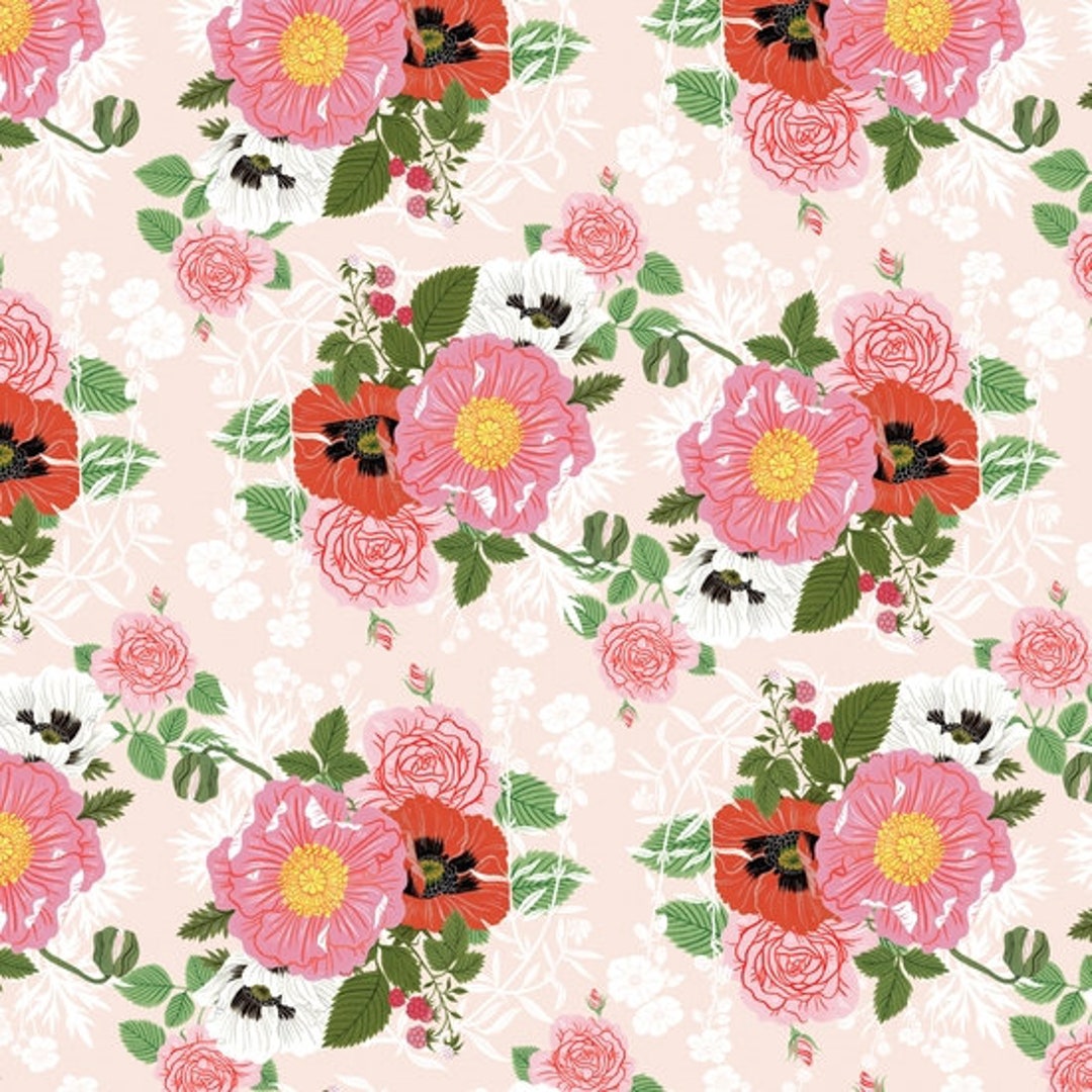 Summery Floral Gift Wrapping Paper, Pretty Flowers, Made in USA ...