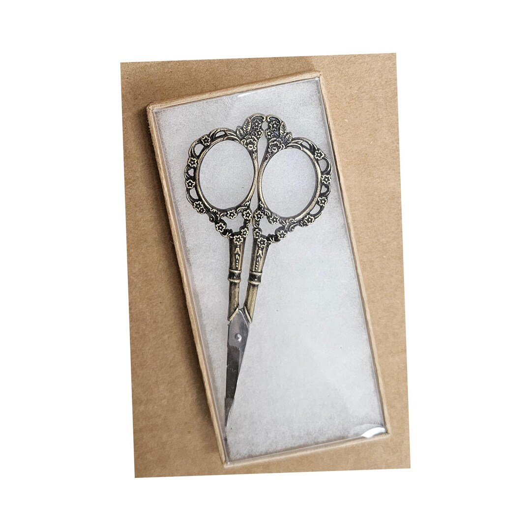 Victorian Antique Scrollwork Embroidery Sewing Scissors, Gold ...