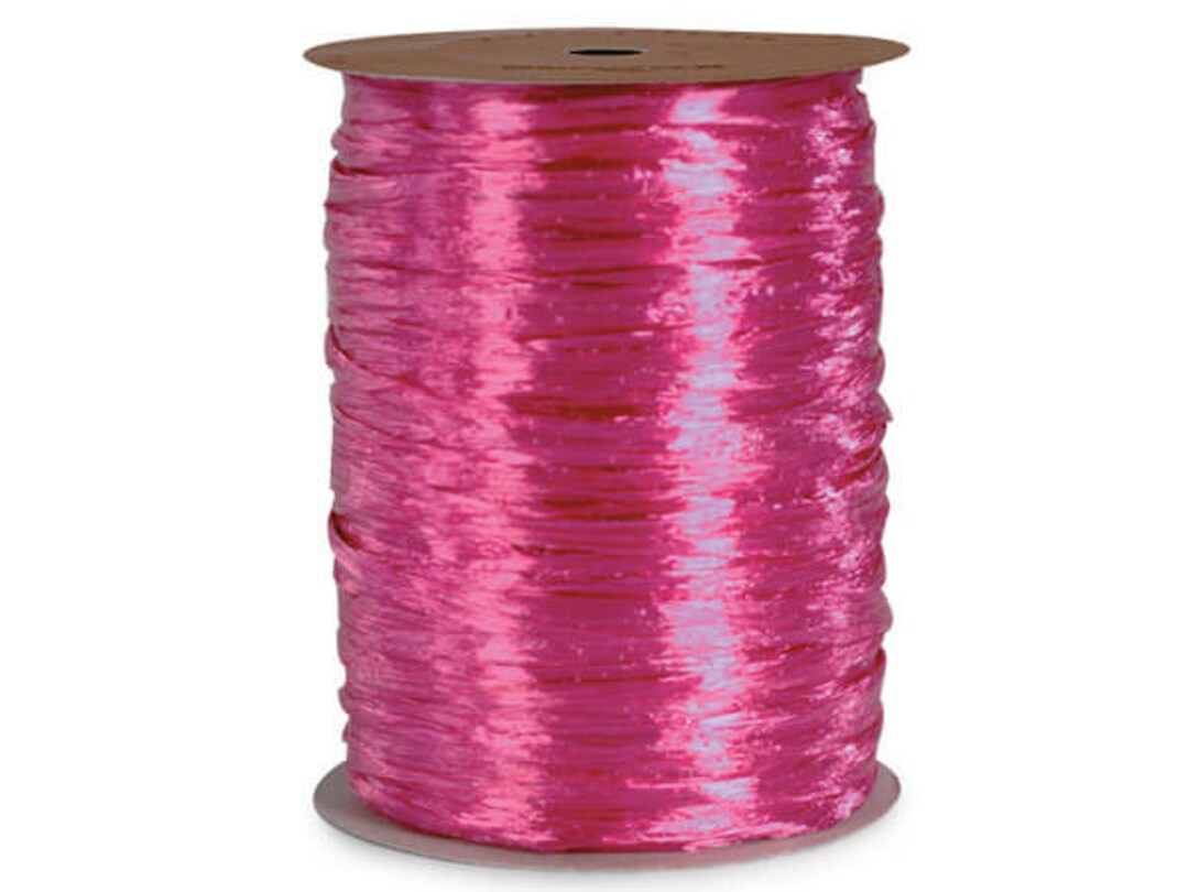 Pearlized Hot Pink Raffia Ribbon 100 Yards Gift Ribbon - Etsy