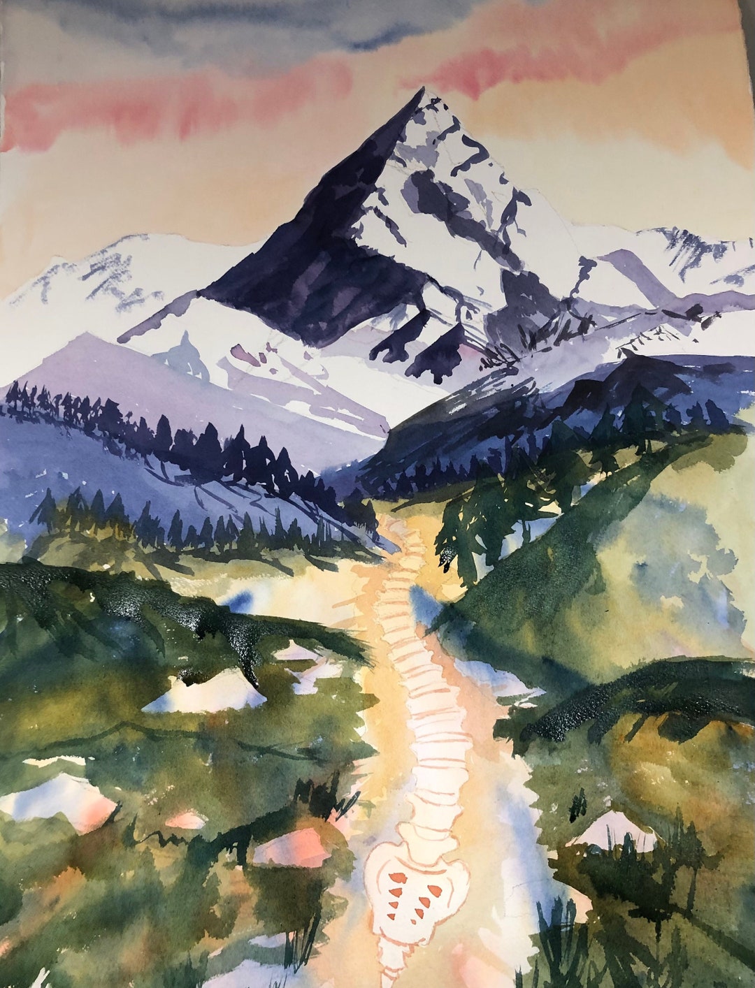 Print/spine/mountains/everest/himalayas/spiritual/concept Art ...