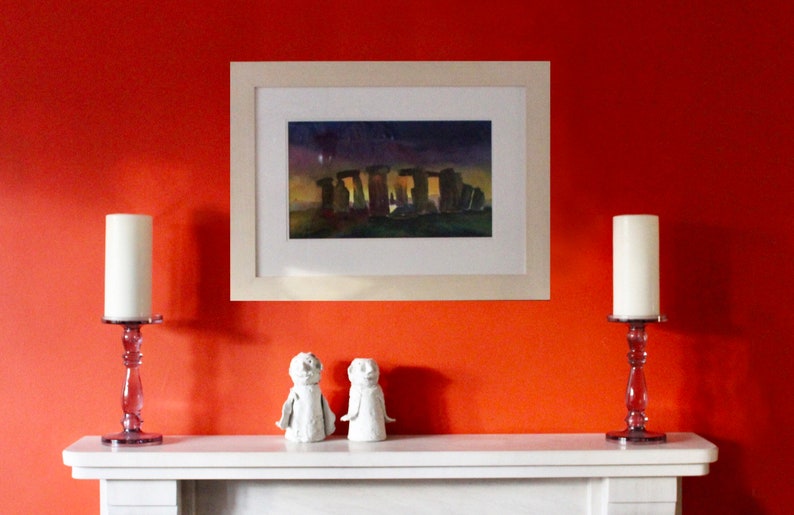 Framed Watercolour Original Art/ Stonehenge Stone Circle - Etsy
