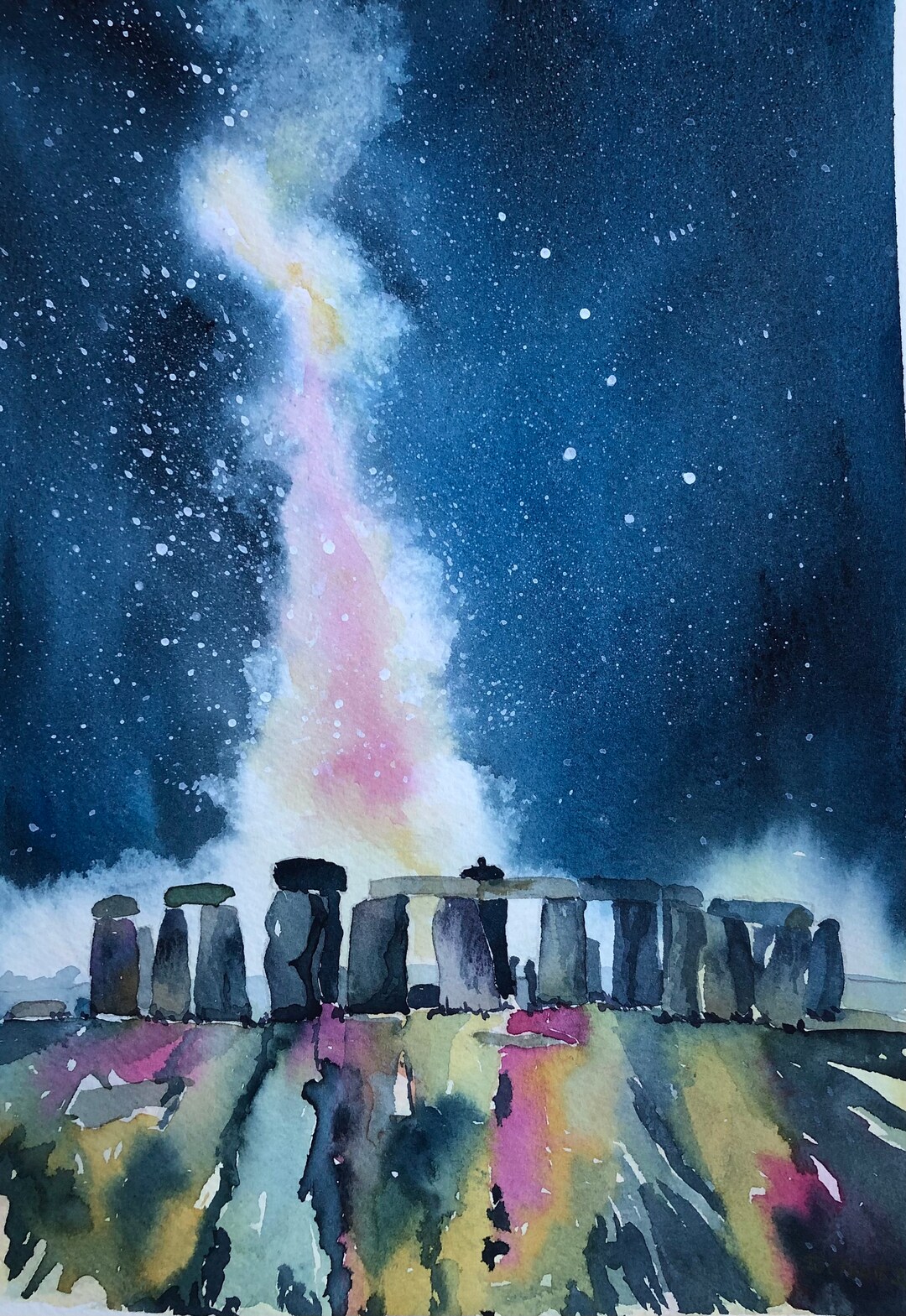 Print /stonehenge Watercolour Painting Stonehenge/ Print Stonehenge ...