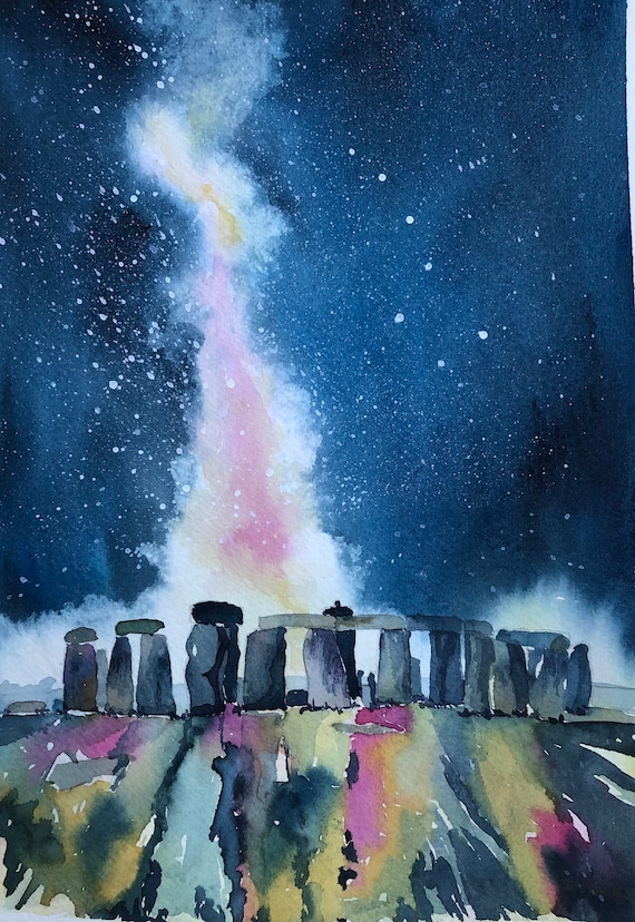 Print Stonehenge Watercolour Painting Stonehenge/ Print - Etsy
