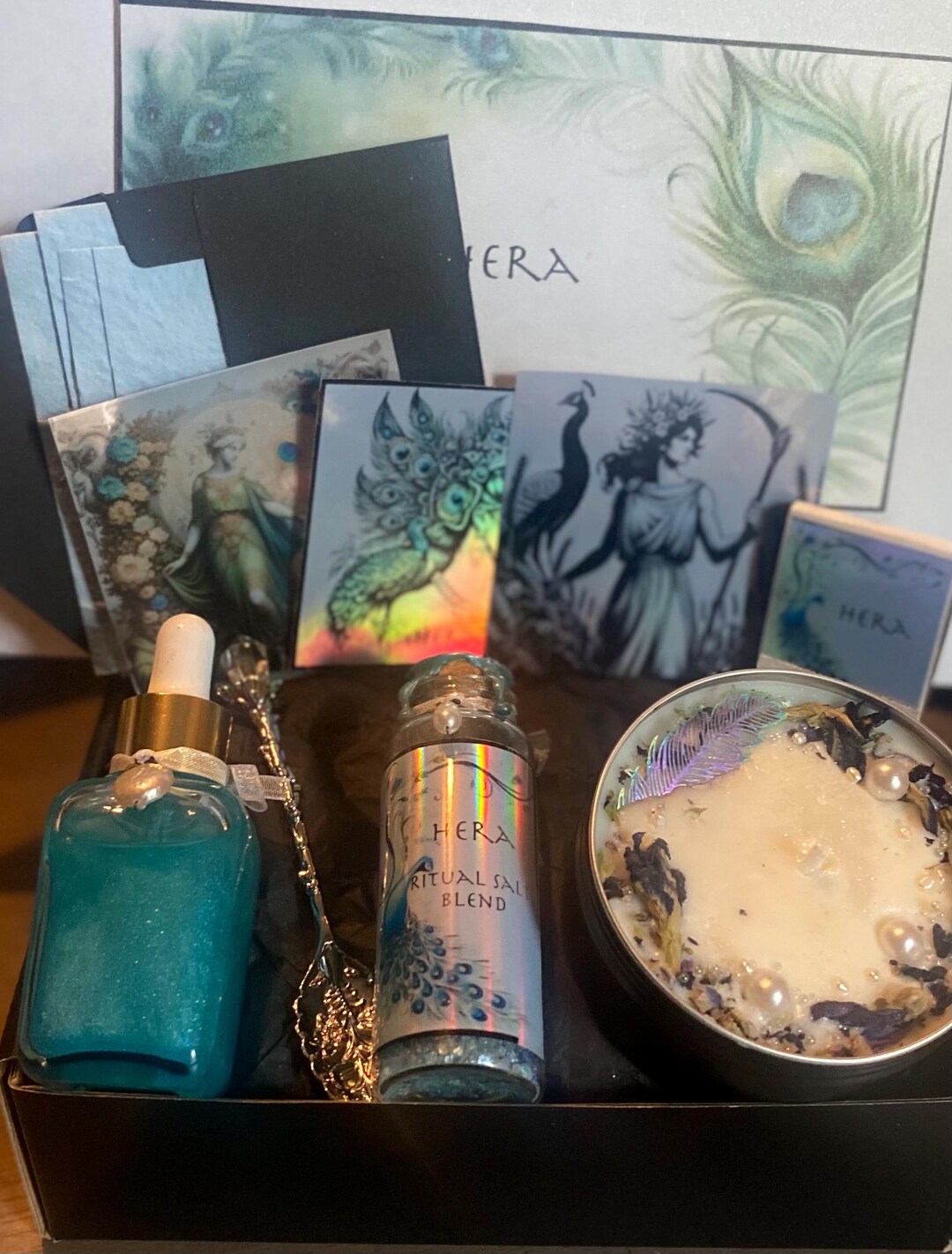 Hera Goddess Box Ritual Altar Set soy Candle or Incense, Oil, Salt, Art ...