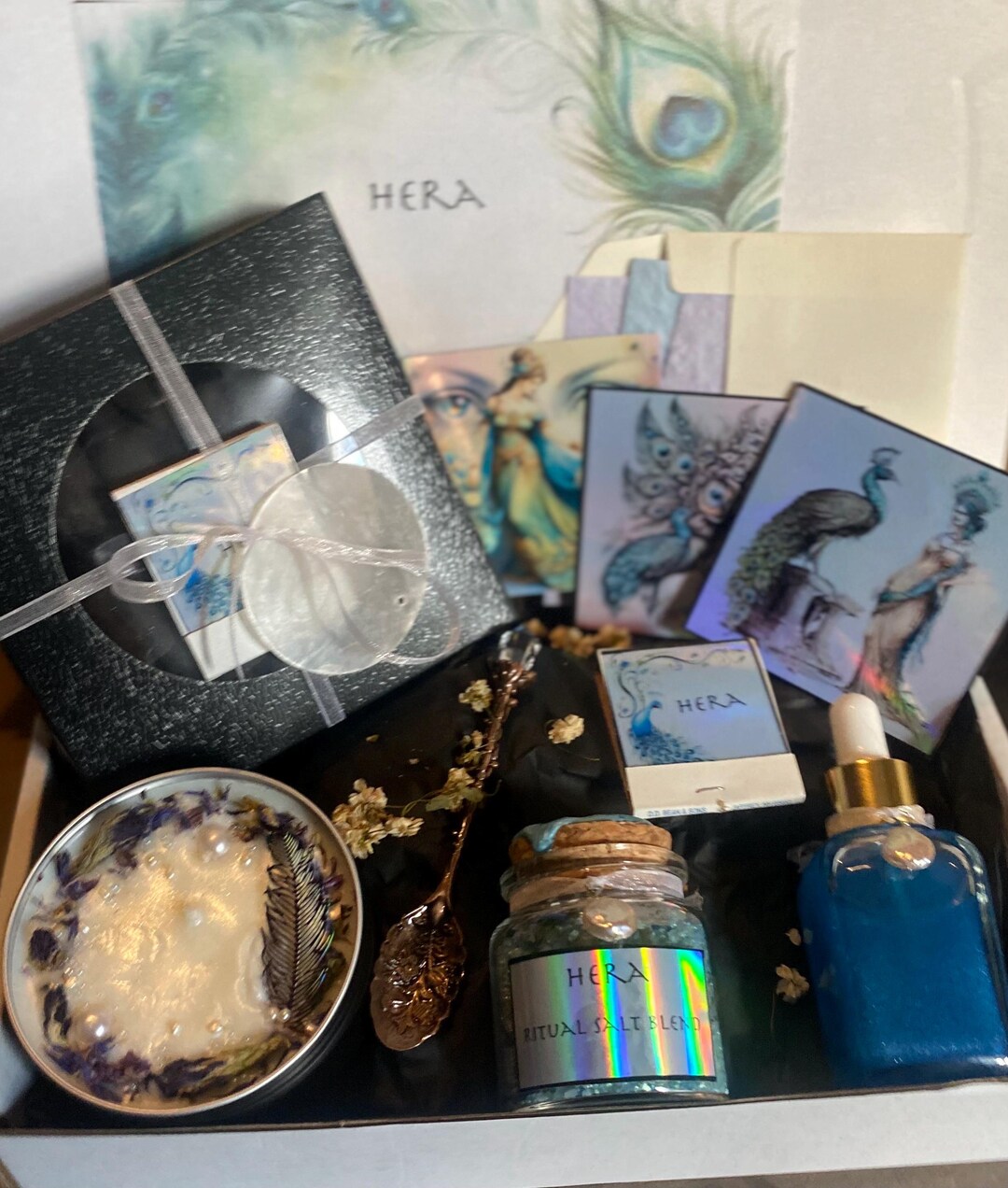 Hera Goddess LARGE Box Ritual Altar Set soy Candle, Incense, Oil, Salt ...