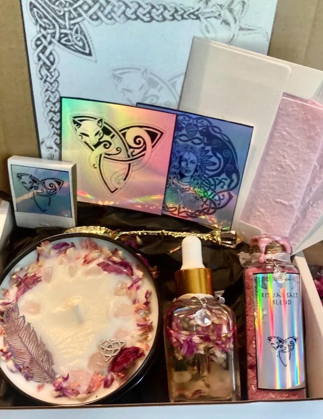 Freya Rose Quartz Goddess Freja Ritual Altar Set Kit: incense OR Soy ...