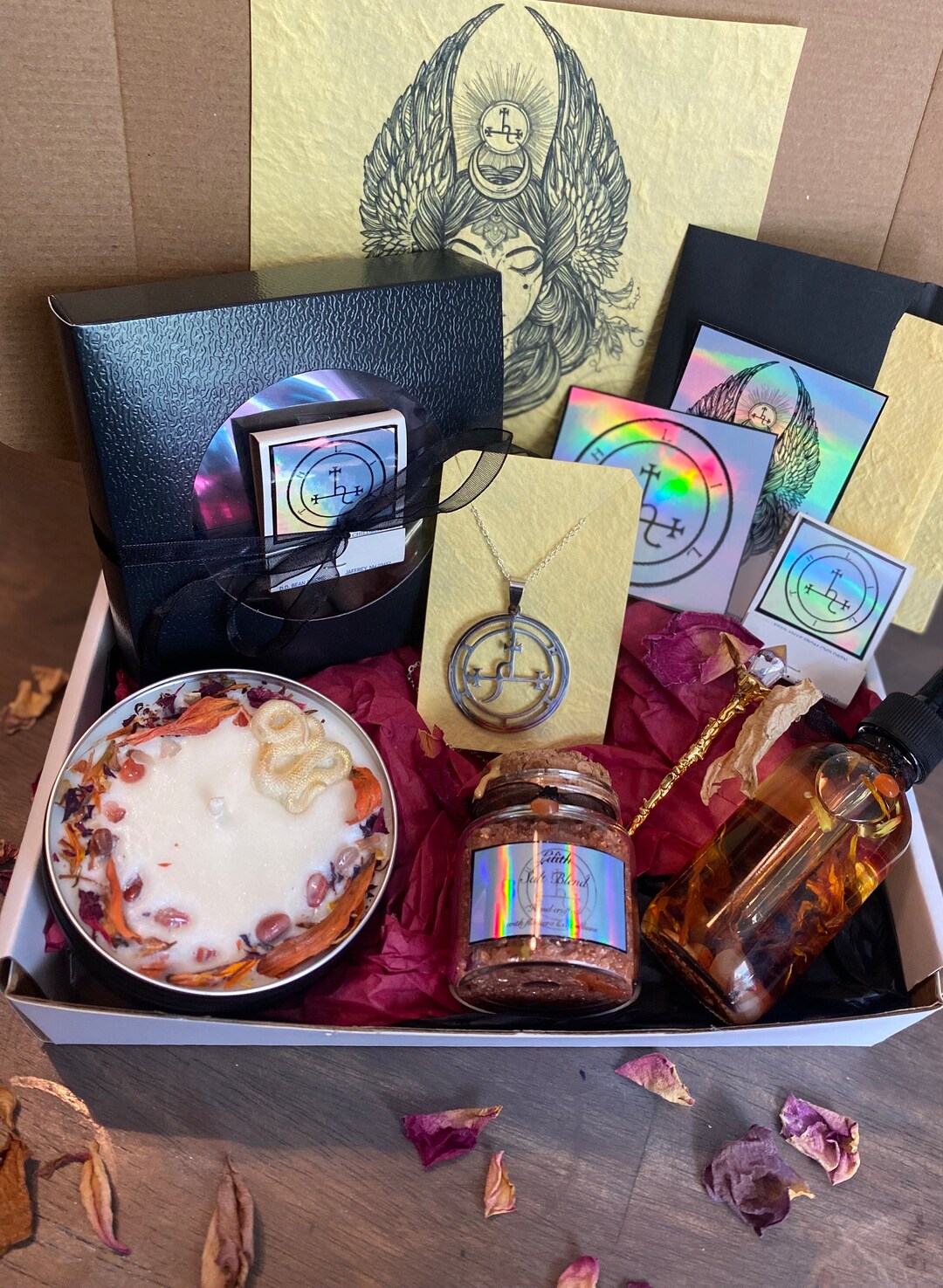 LARGE Lilith Carnelian Set Kit Altar Ritual oil, Incenses, Stickers ...