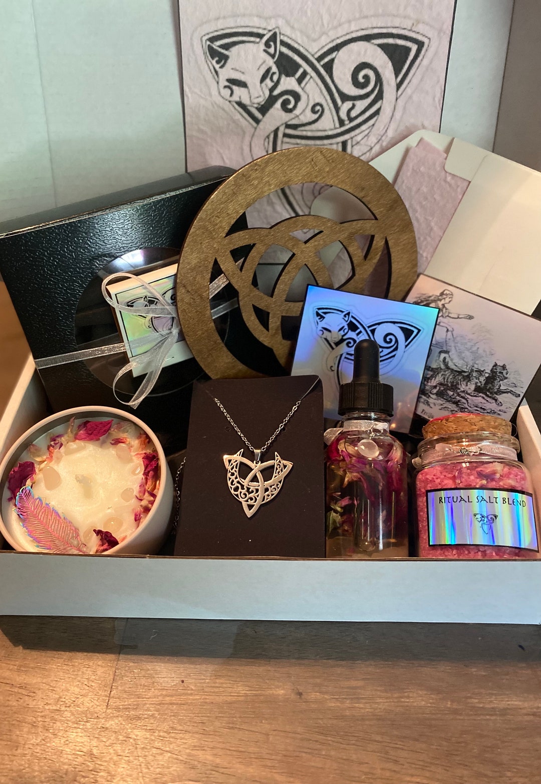 LARGE Freya Goddess Altar Set Pendant, Oil, Incense Cones, Salt ...