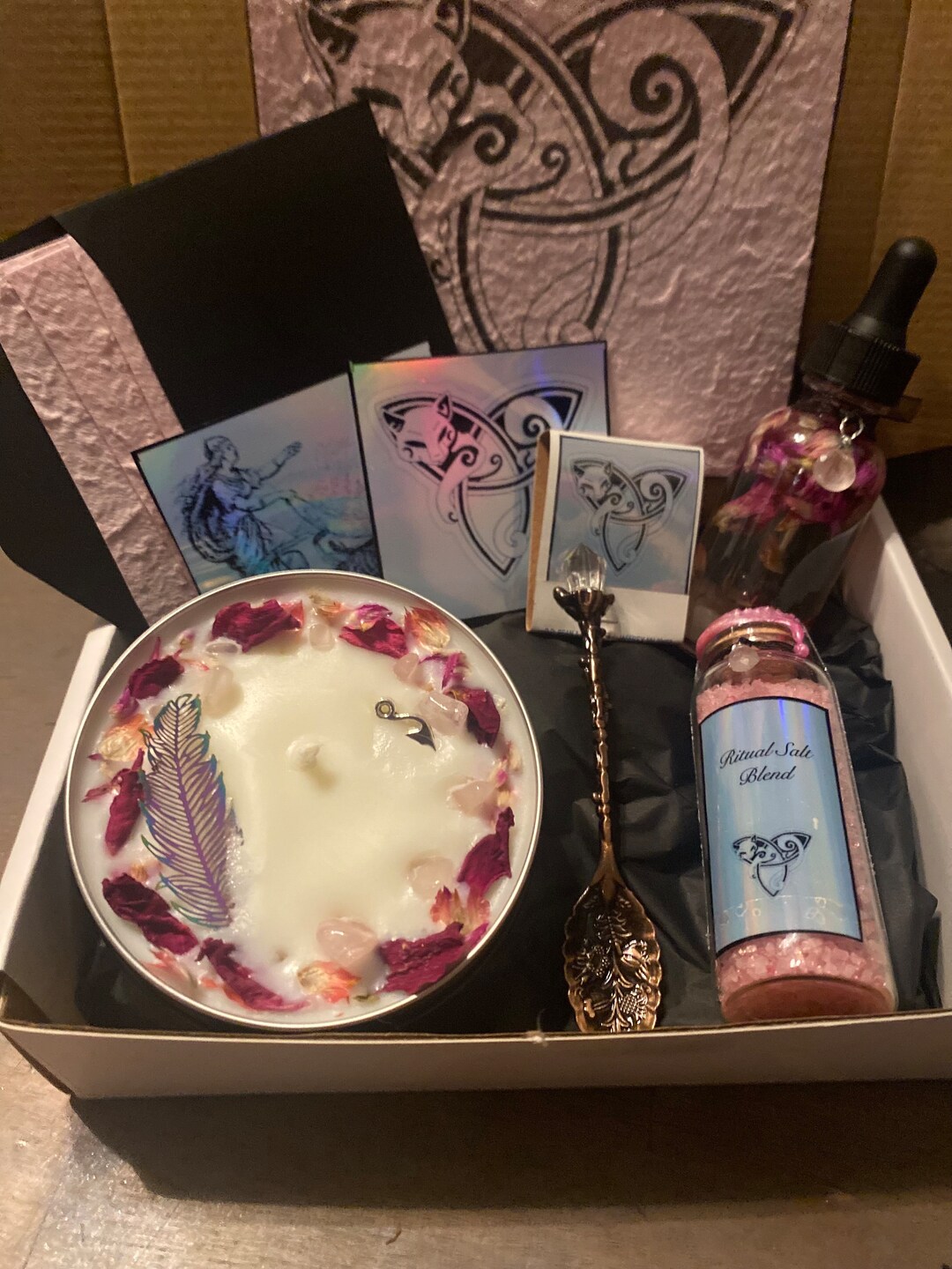 Freya Rose Quartz Goddess Freja Ritual Altar Set Kit: incense OR Soy ...