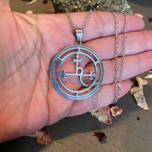 Lilith Sigil Pendant and Chain Stainless Steel - Etsy