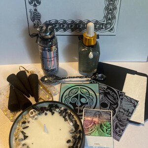 Hel/hela Dendritic Opal Goddess Ritual Altar Set Kit Norse {soy Candle ...