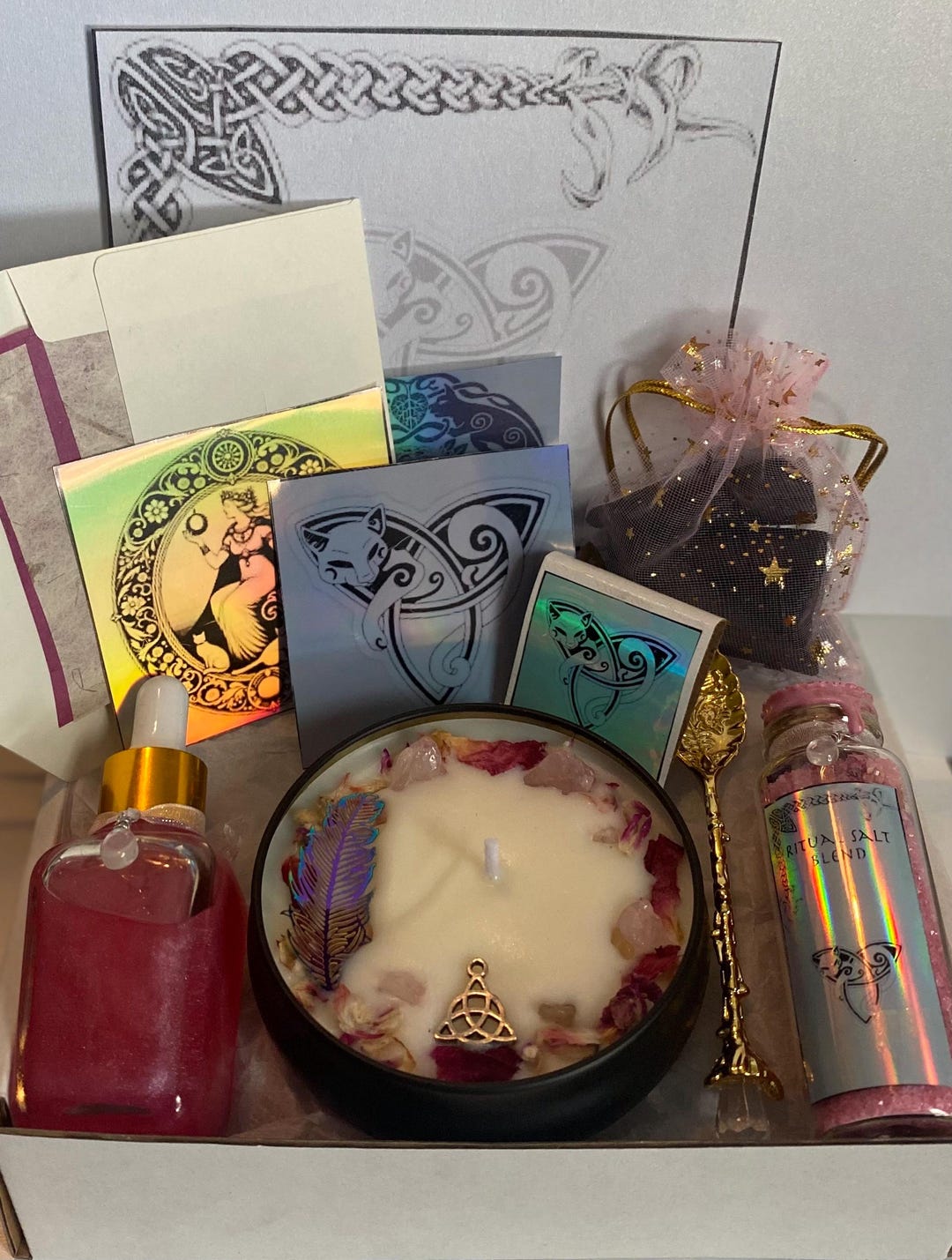 Freya|freja Ritual Altar Set Kit: {incense, Soy Candle, Salt, Oil, Art ...