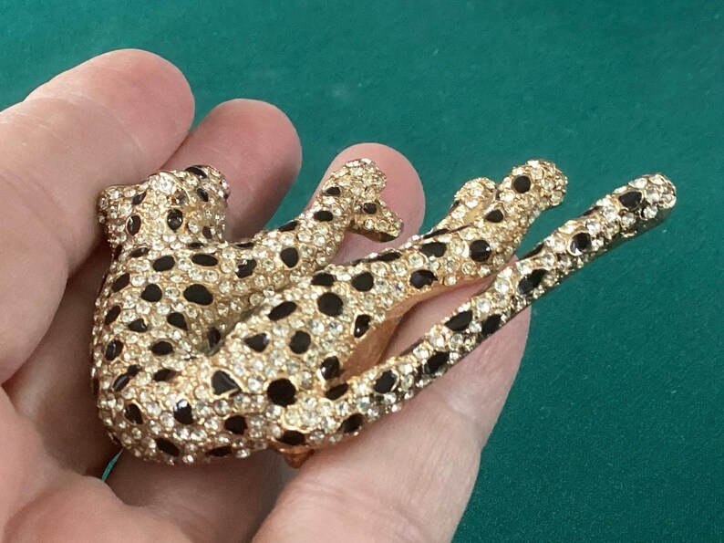 Rare Designer Ciner Swarovski Crystal Rhinestones Leopard / Cat ...