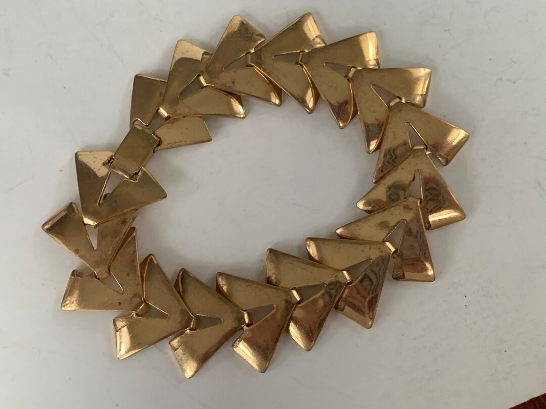 Vintage Jeray Mid Century Linked Chevron Bracelet. - Etsy