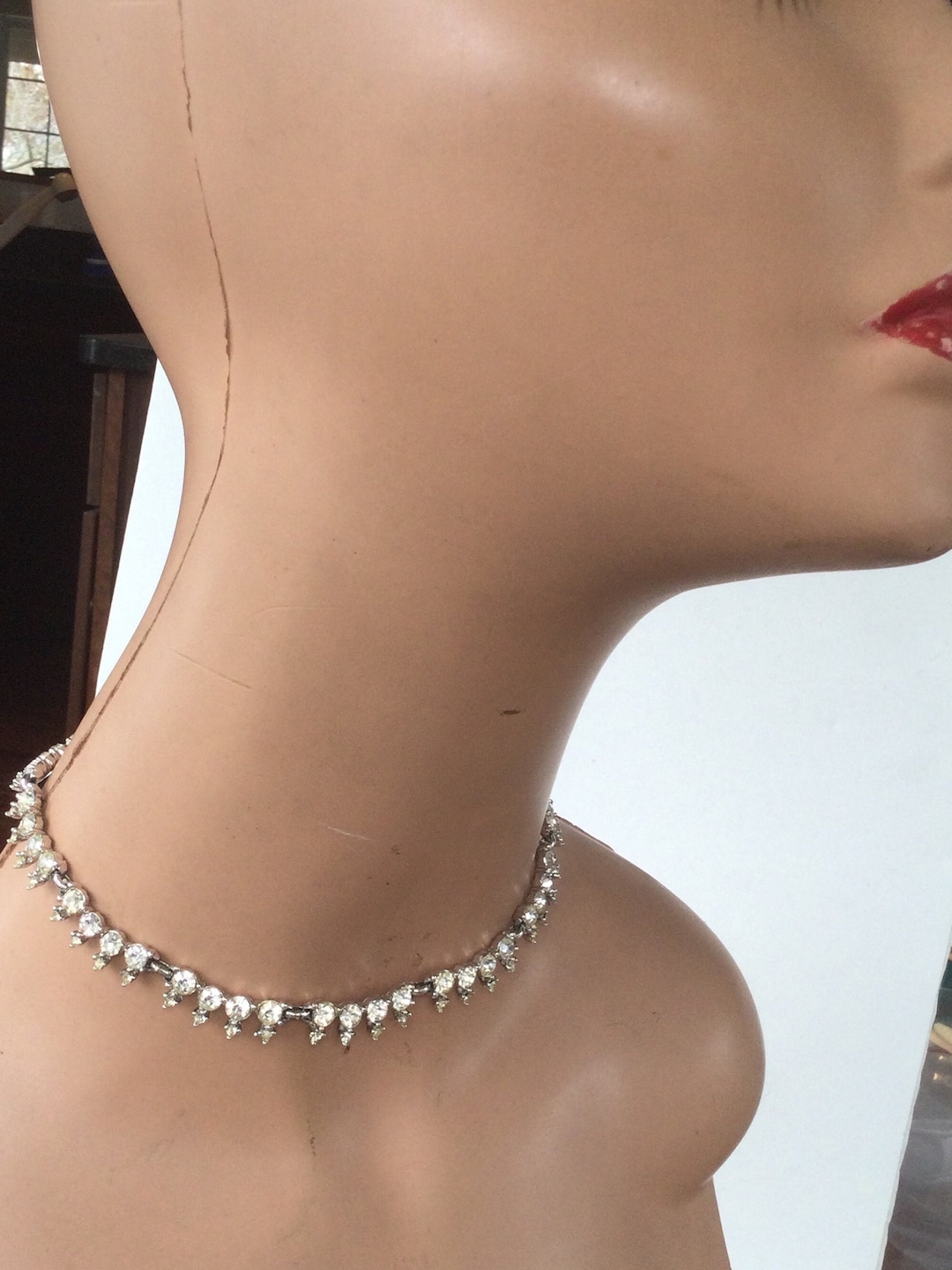 Vintage Henry Bogoff Rhinestone Necklace. - Etsy