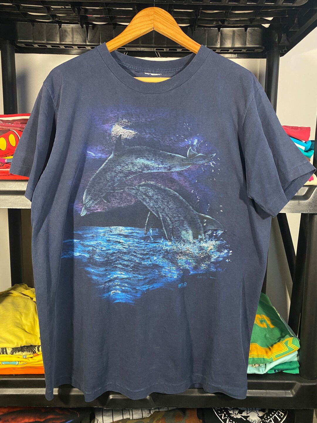 Faded & Distressed Dolphin Shirt - Etsy