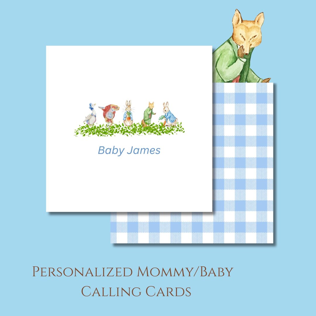 Peter Rabbit Calling Cards - Etsy