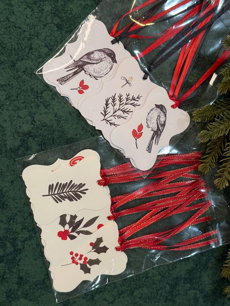Rustic Christmas Gift Tags; Set of 12, Custom Made - Etsy