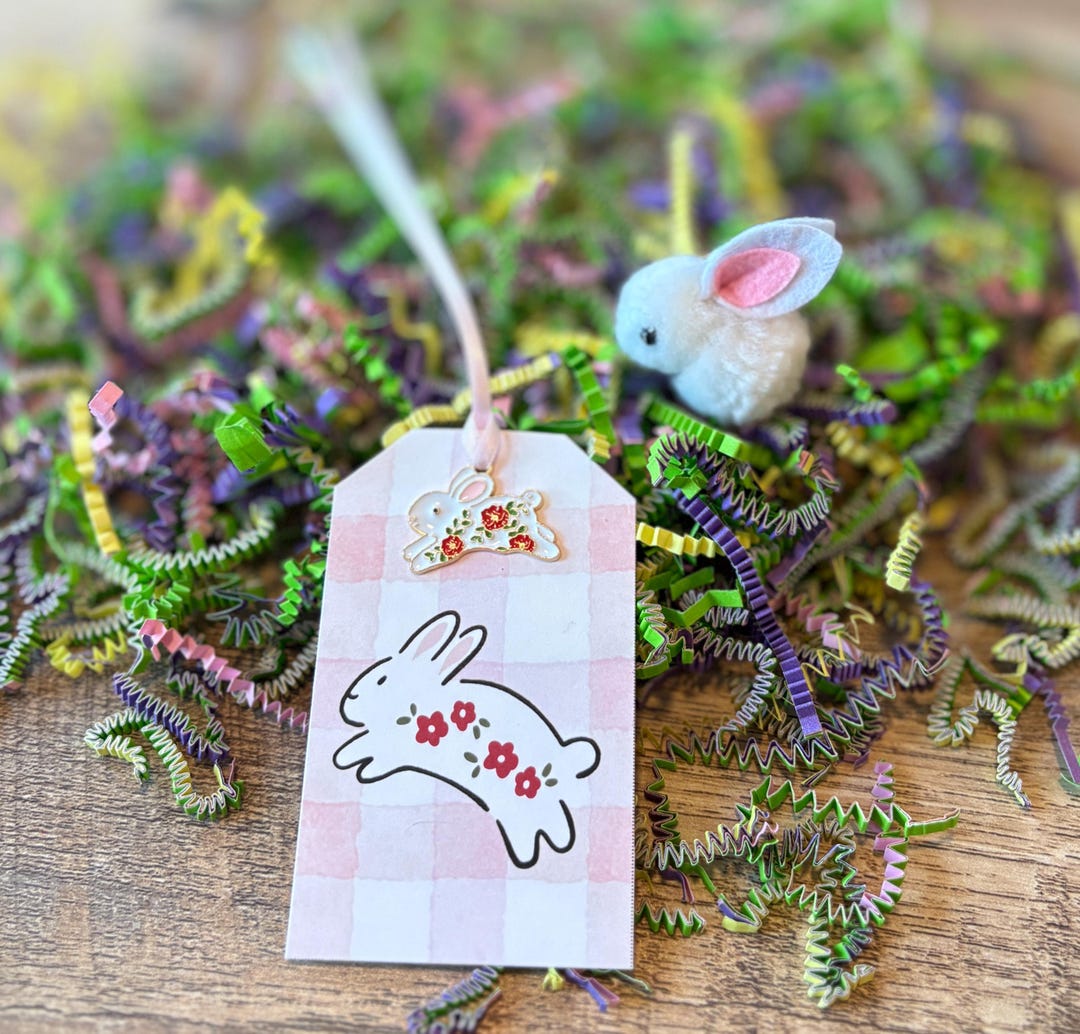 Easter Bunny Gift Tags With Charm; Set of 10 - Etsy