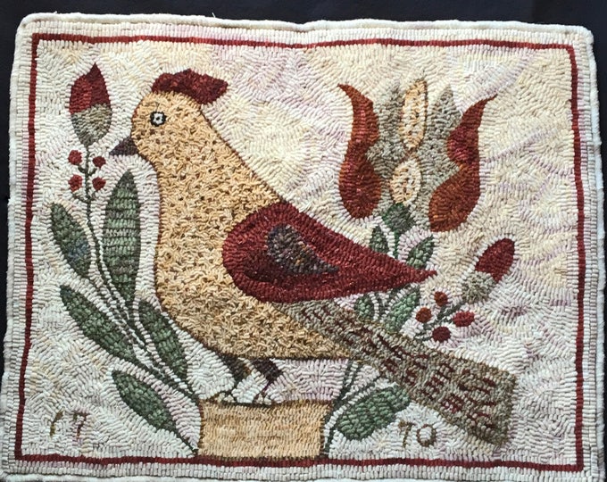 1770 Bird Fraktur Rug Hooking Pattern - Etsy