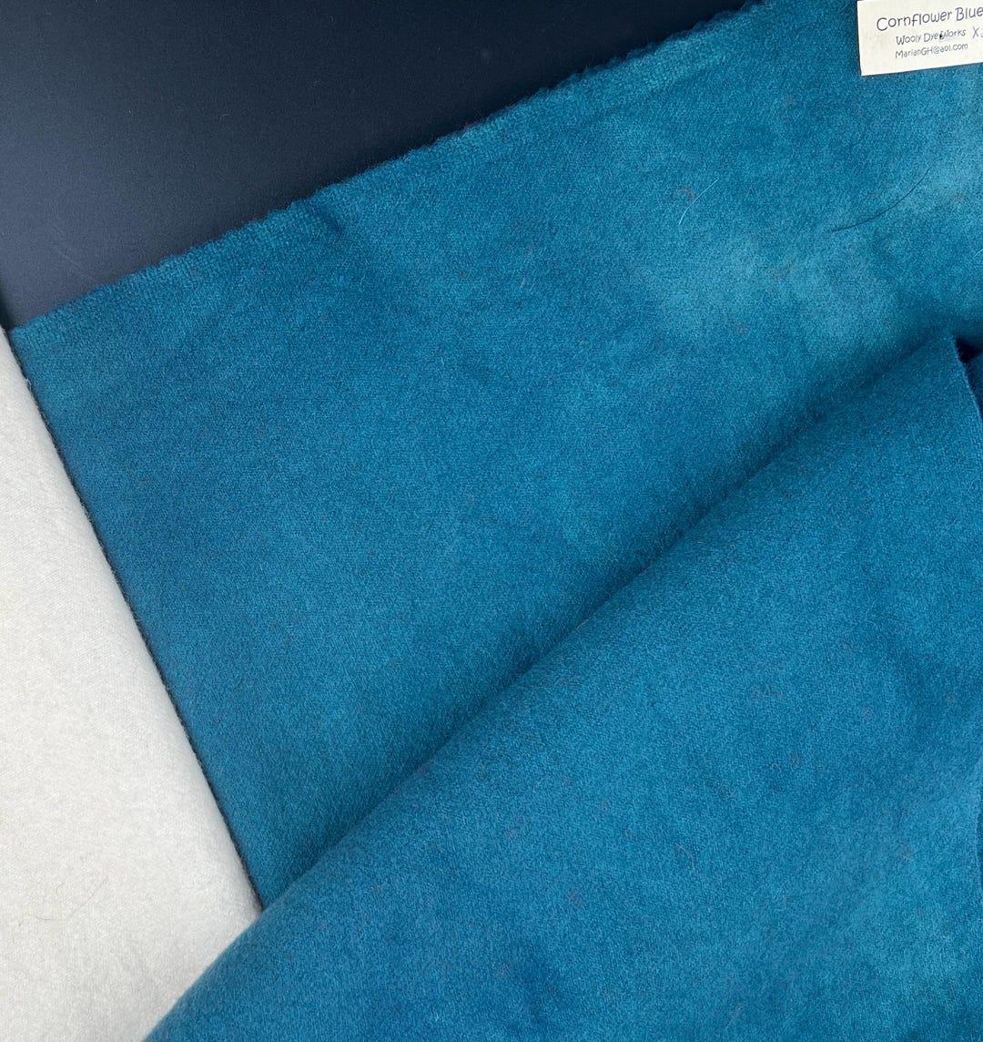 Dark Cornflower Blue, Rug Hooking Wool, Fat Quarter - Etsy