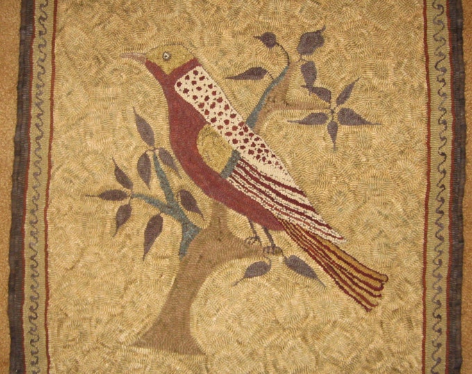 1770 Bird Fraktur Rug Hooking Pattern - Etsy