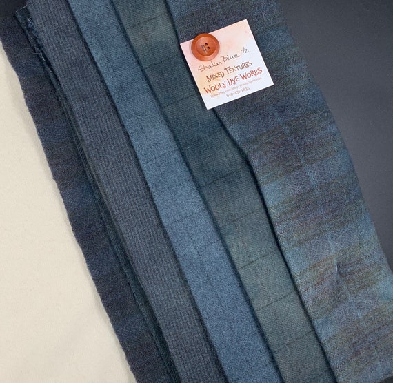 Shaker Blue 1/2 Value Mixed Textures Rug Hooking Wool - Etsy