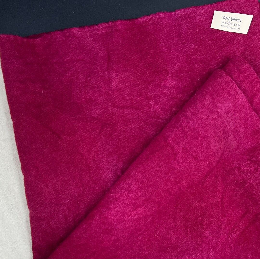 Red Velvet Rug Hooking Wool Fat Quarter - Etsy
