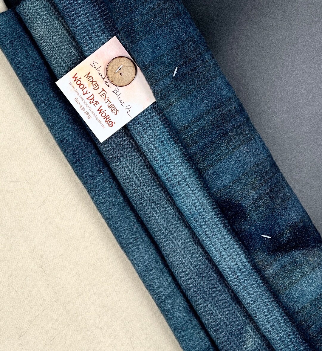 Shaker Blue Half Value Mixed Textures Rug Hooking Wool 1/2 - Etsy