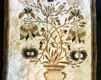 1770 Bird Fraktur Rug Hooking Pattern - Etsy