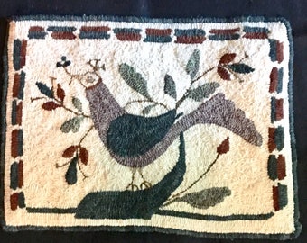 1770 Bird Fraktur Rug Hooking Pattern - Etsy