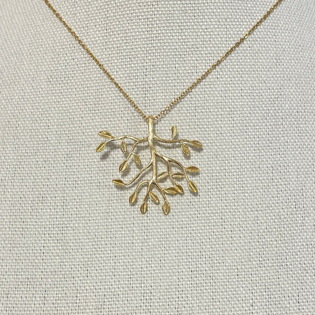 Tree Necklace, Gold Tree Necklace, Tree of Life, Tree Branch Necklace ...