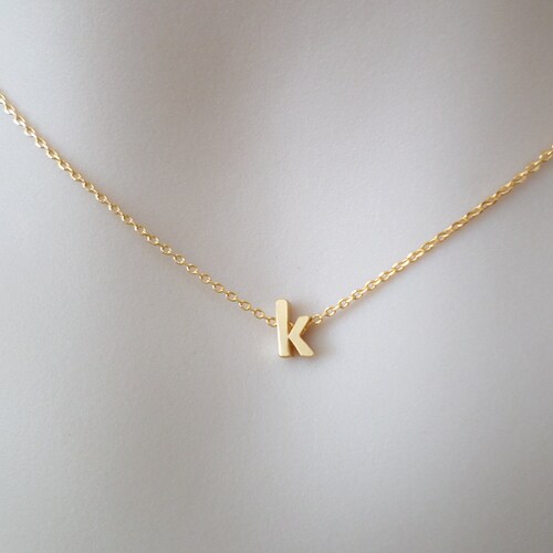 Lower Case Necklace Initial Necklace Custom Alphabet - Etsy
