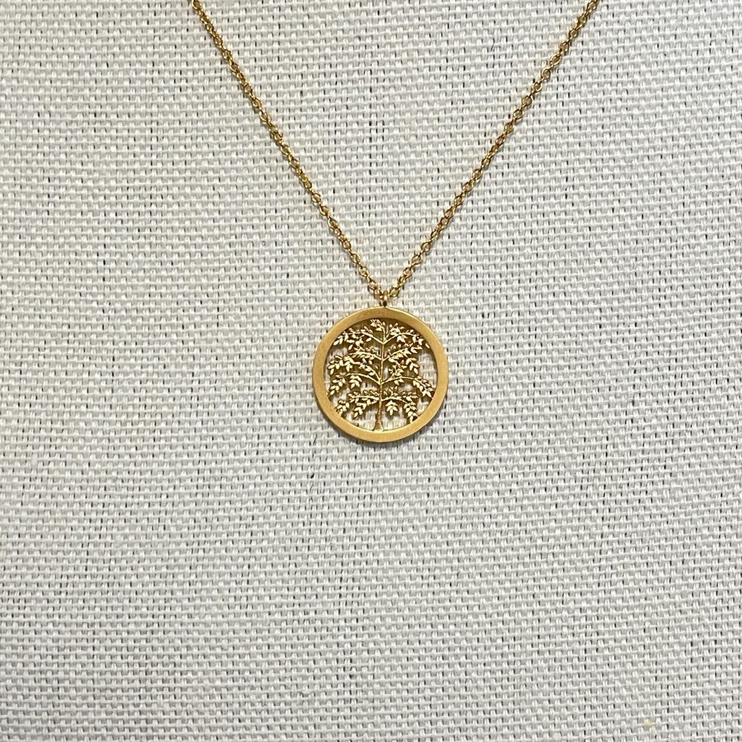 Japanese Zelkova Tree Necklace, Tree Necklace, Tree Jewelry, Gold Tree ...