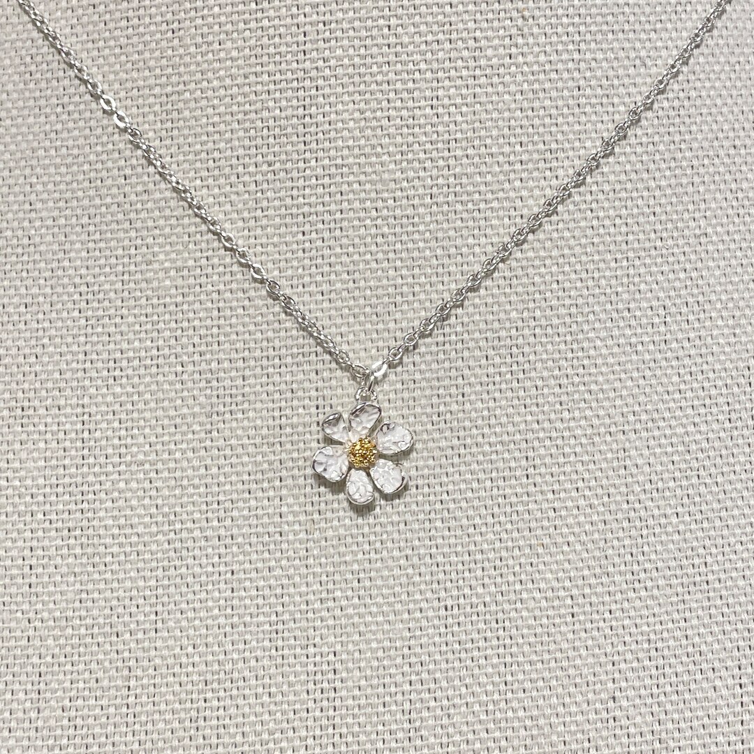 Beautiful Small Flower Pendant Necklace for Women, Flower Charm Jewelry ...