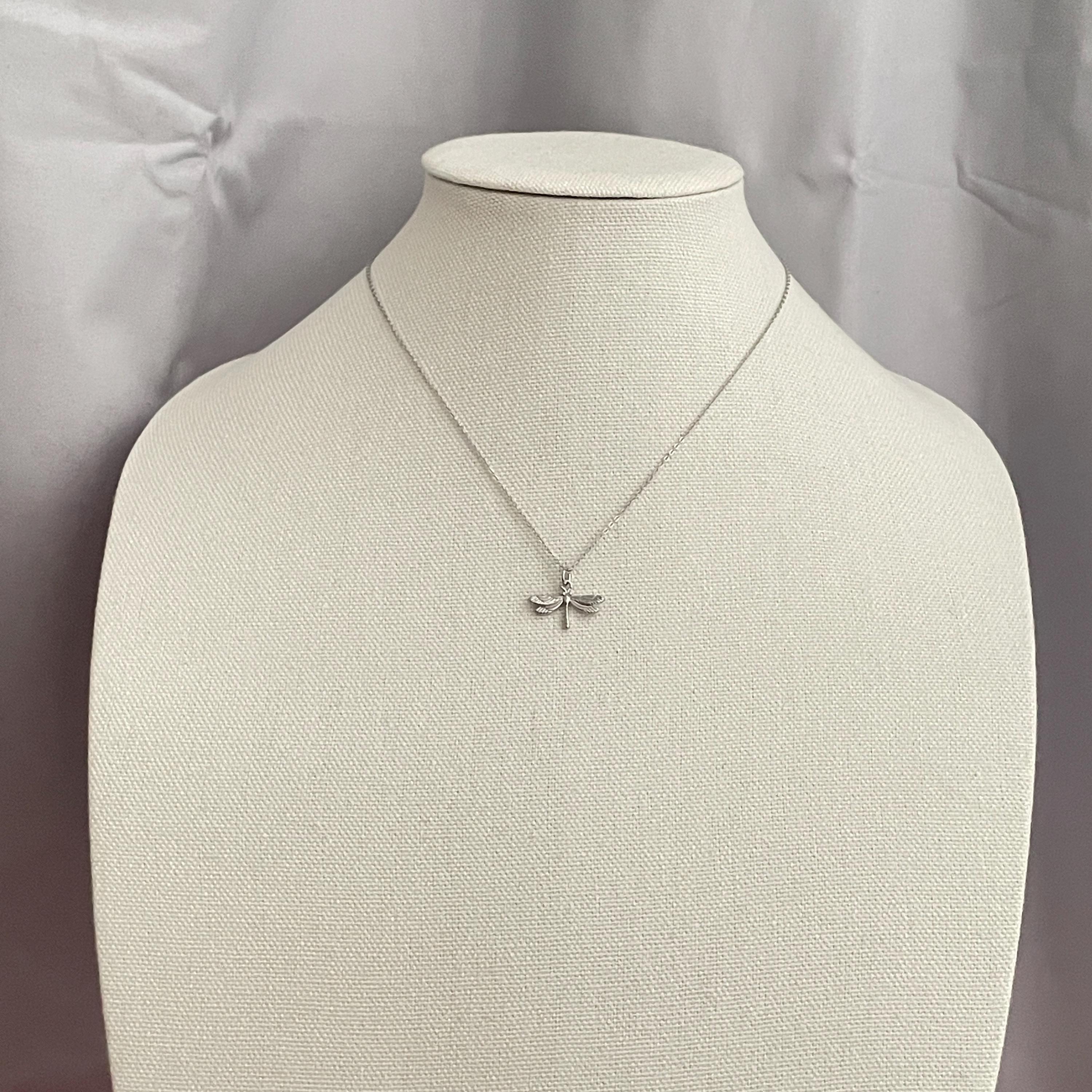 Gold and Silver Dragonfly Pendant Necklace, Cute Insect Necklace for ...