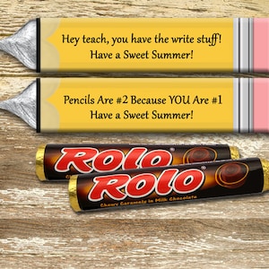 Rolo Candy Wrapper, Teacher Appreciation Gift, Teacher Candy Wrapper ...