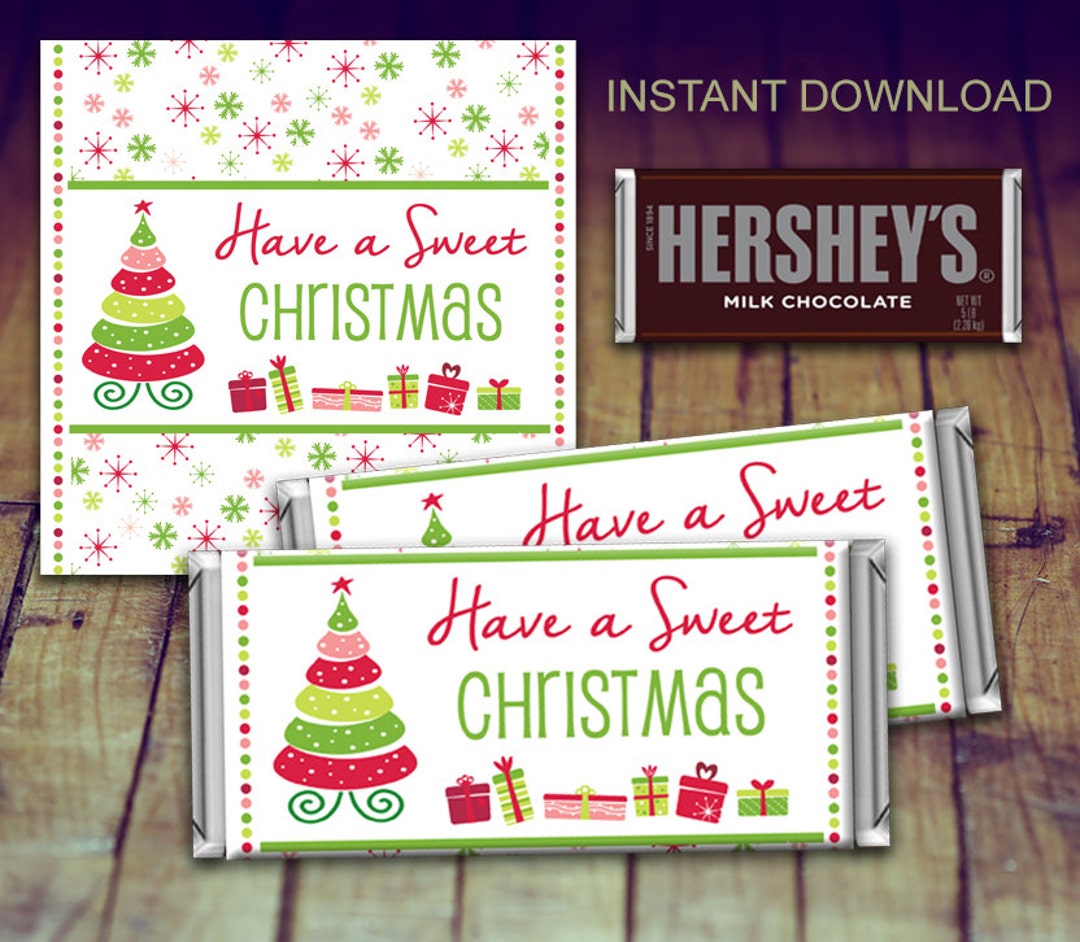 Christmas Candy Bar Wrapper, Christmas Wrapper, Christmas Printable ...